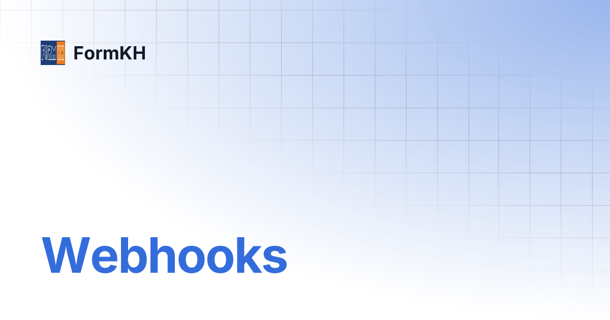 Webhooks | FormKH